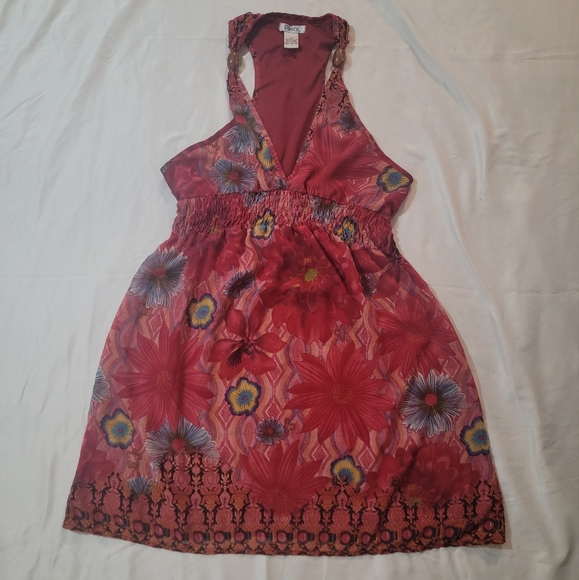 Pinky | Dresses | Pinky Dress Woman Large Red Floral | Poshmark